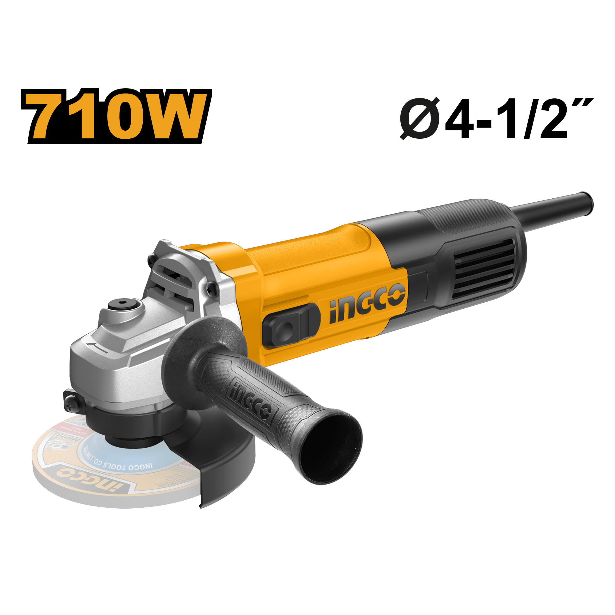 Pulidora Angular 4 1/2" 710W Ingco UAG7118 – Herramientas Ingco Colombia