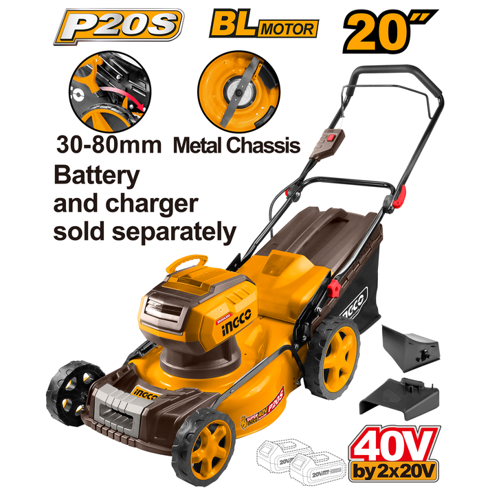 Cortadora De Cesped Inalambrica 18Plg 40V INGCO LMLI4020 – Herramientas ...